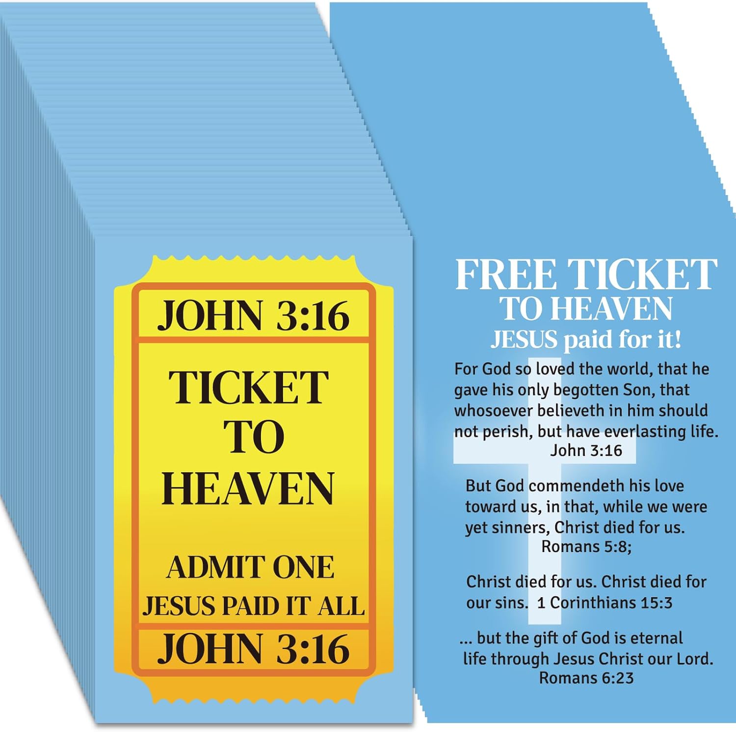 Amazon.com : Fankya 240pcs Gospel Tracts Plan of Salvation Cards Pocket ...