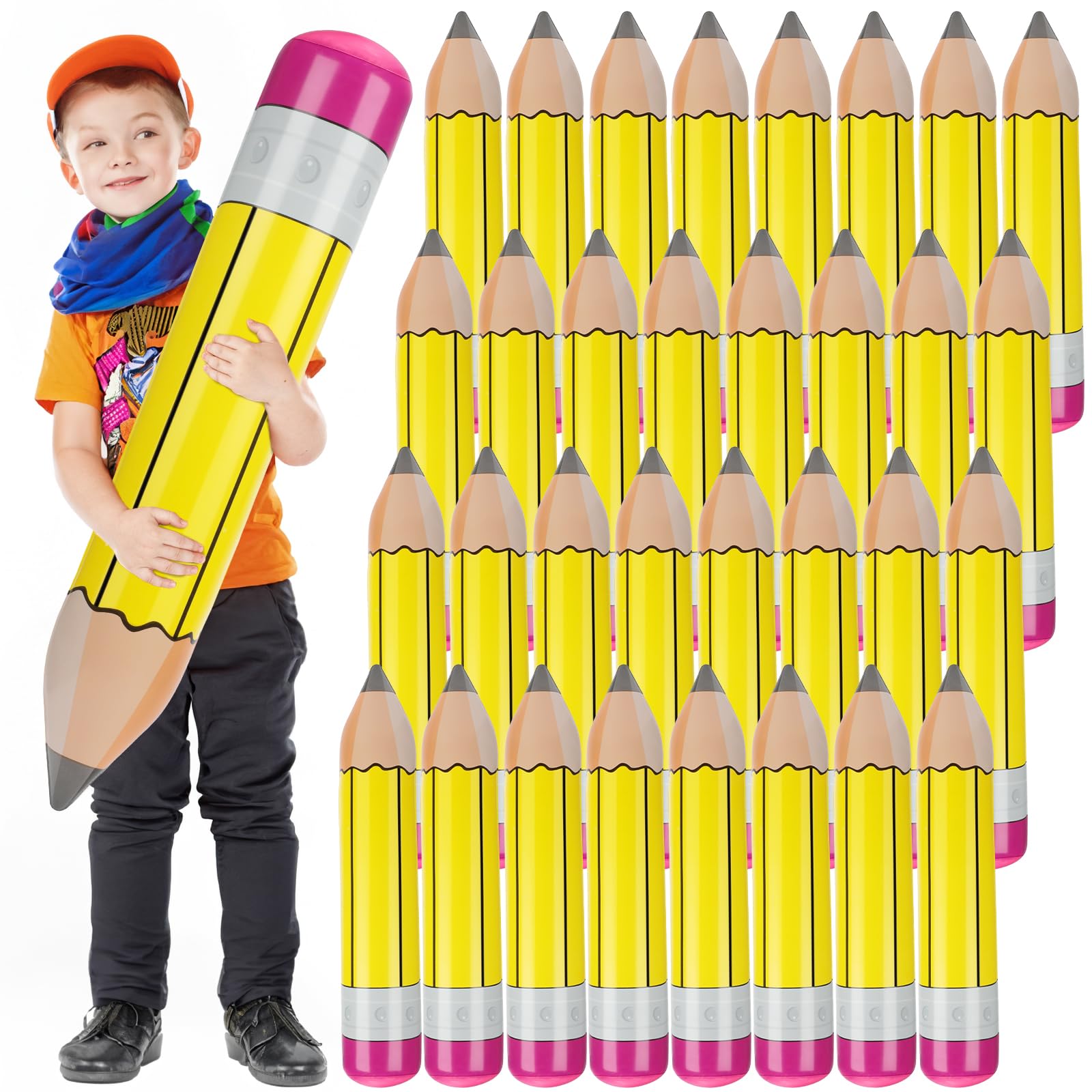 Jumbo School Supply Balloons For Party Decor 16 Pcs Jumbo Inflatable ...