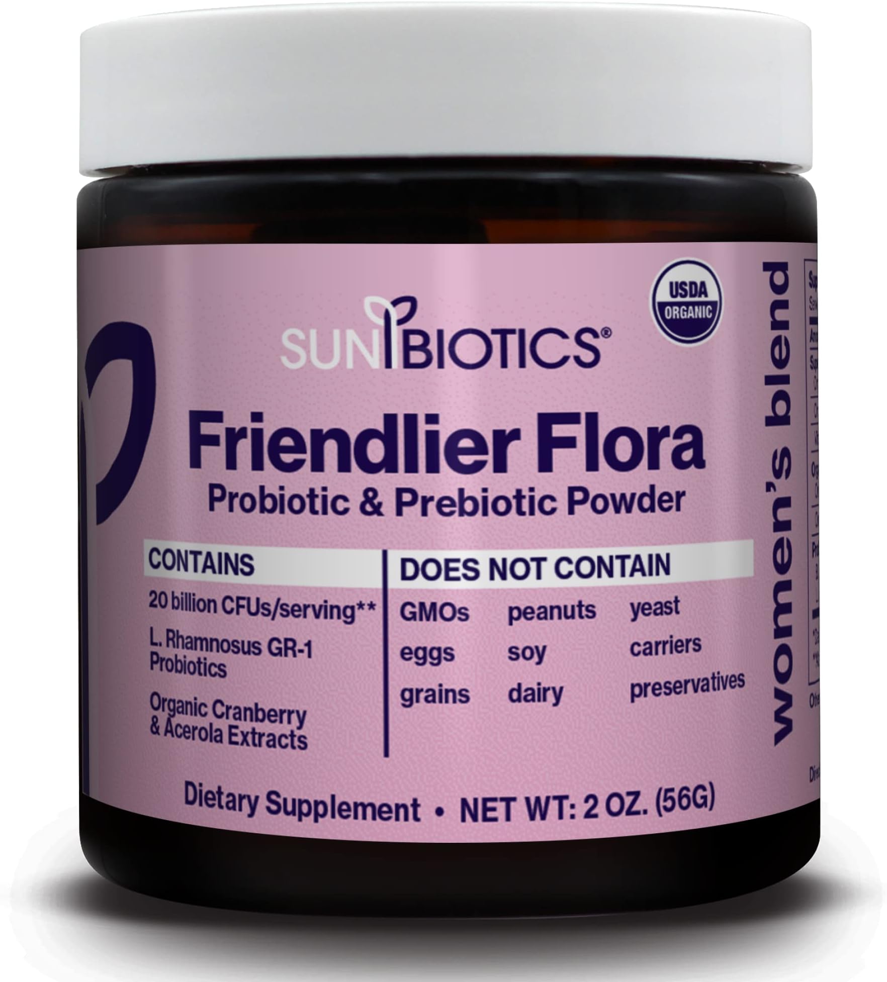 Amazon.com: SUNBIOTICS Friendlier Flora - Women's Blend, 20 Billion ...