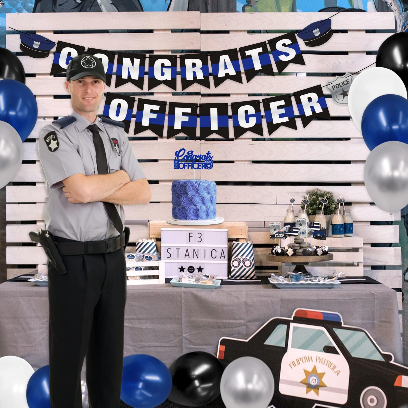Snapklik.com : Congrats Officer Party Decoration Set Police Graduation ...