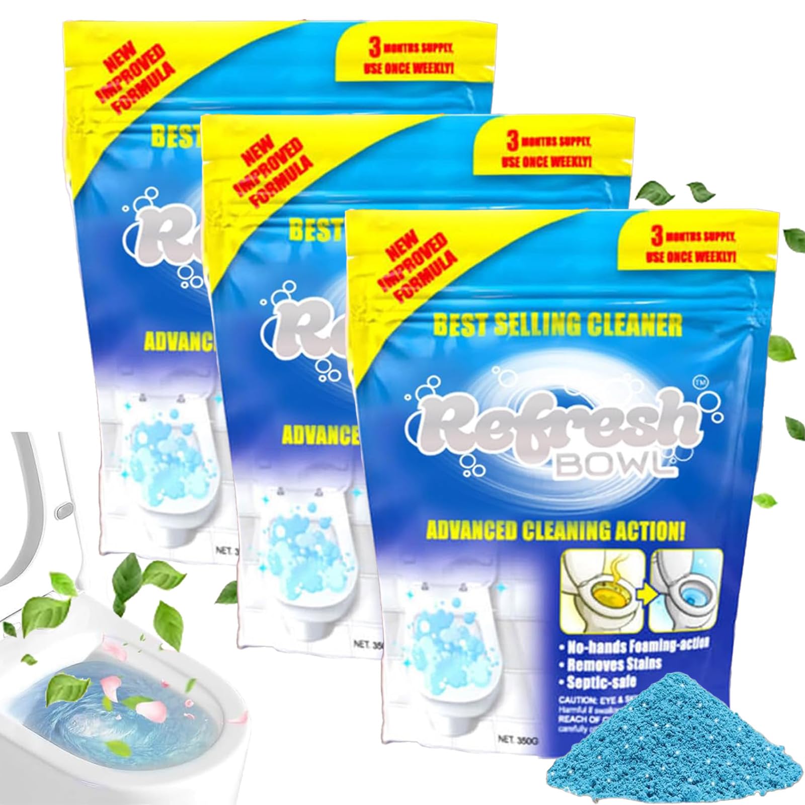 Amazon.com: ISRONUY Bowlrefresher Foaming Toilet Cleaner, Bowl ...