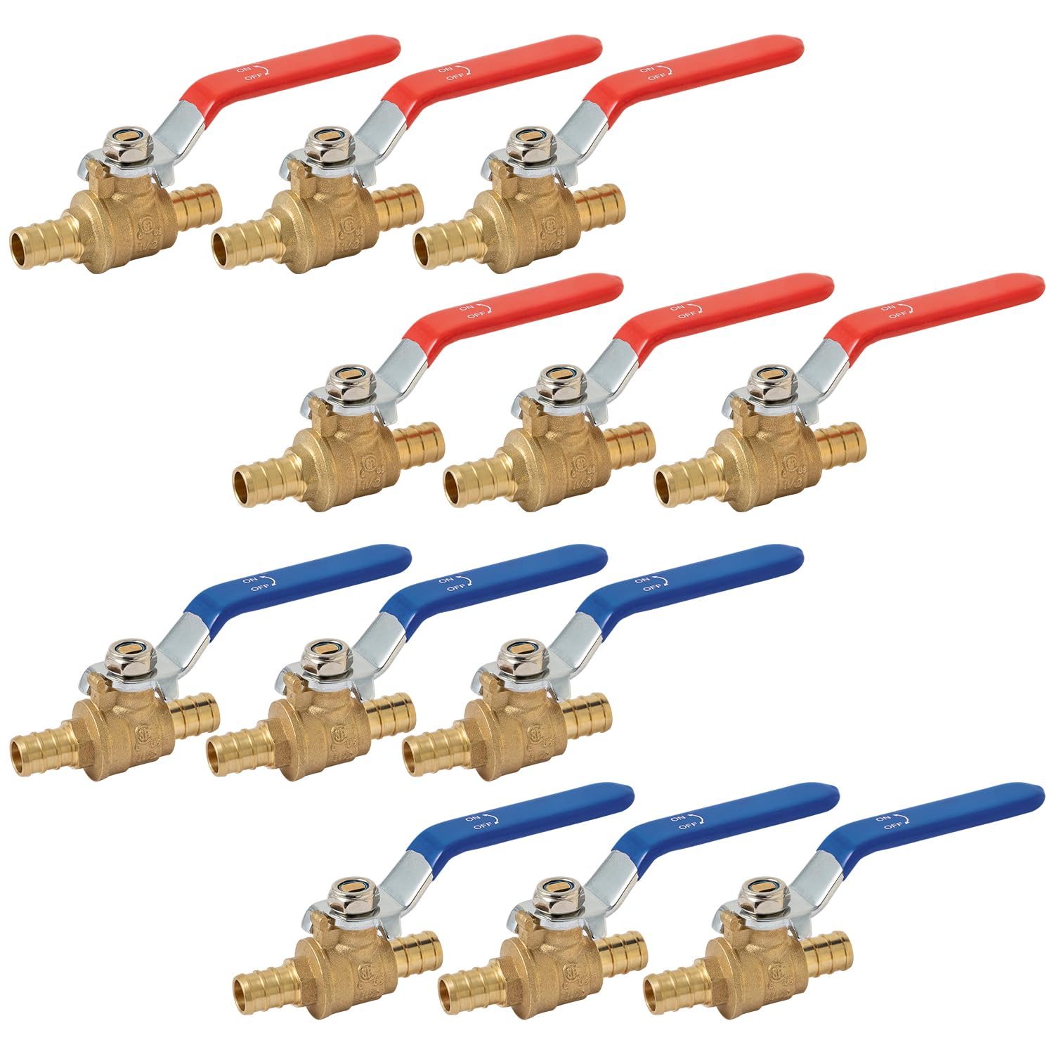 Amazon.com: SUNGATOR 12 Pack Pex Valves 1/2 inch, Pex Ball Valve Brass ...