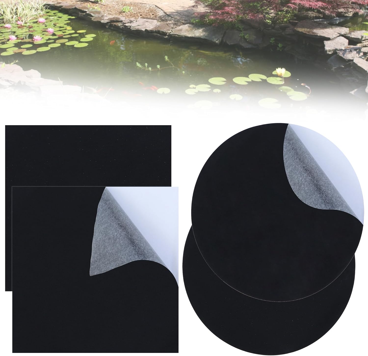 Amazon.com : 4 Pcs 8 x 8 Inches Pond Liner Repair Patch Kit EPDM Butyl ...