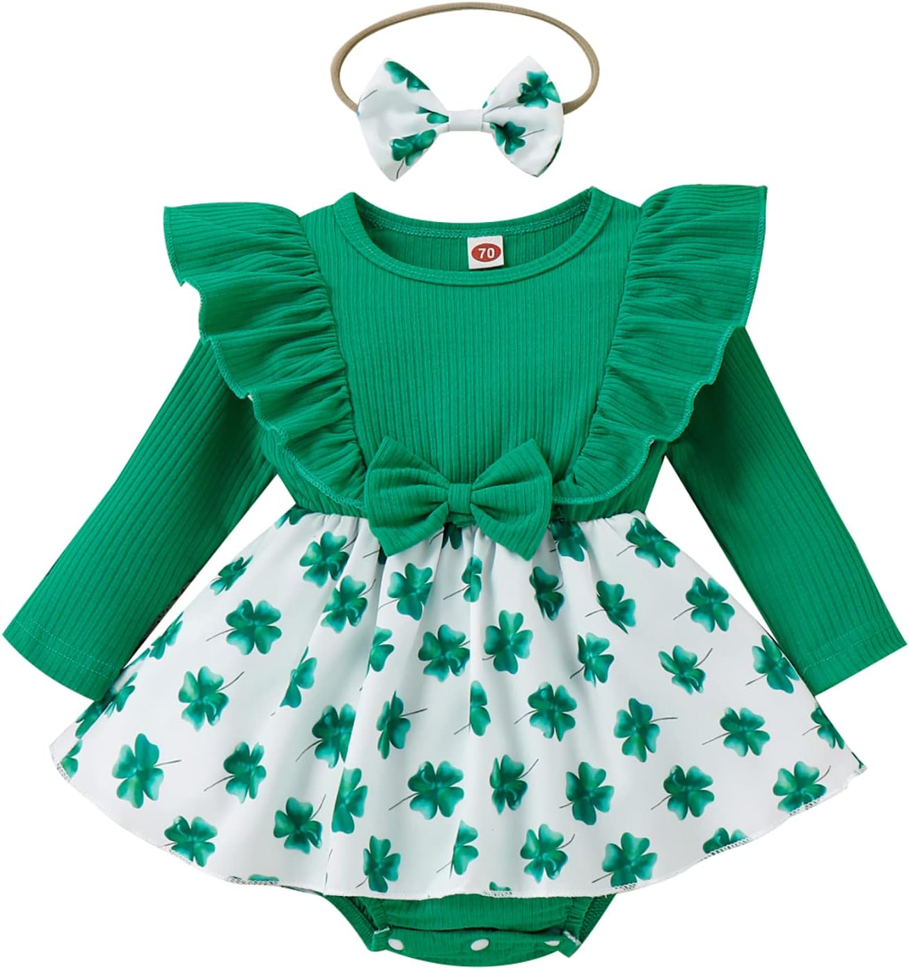 Amazon.com: Infant Baby Girls Bodysuit Dress St. Patrick's Day Outfits ...