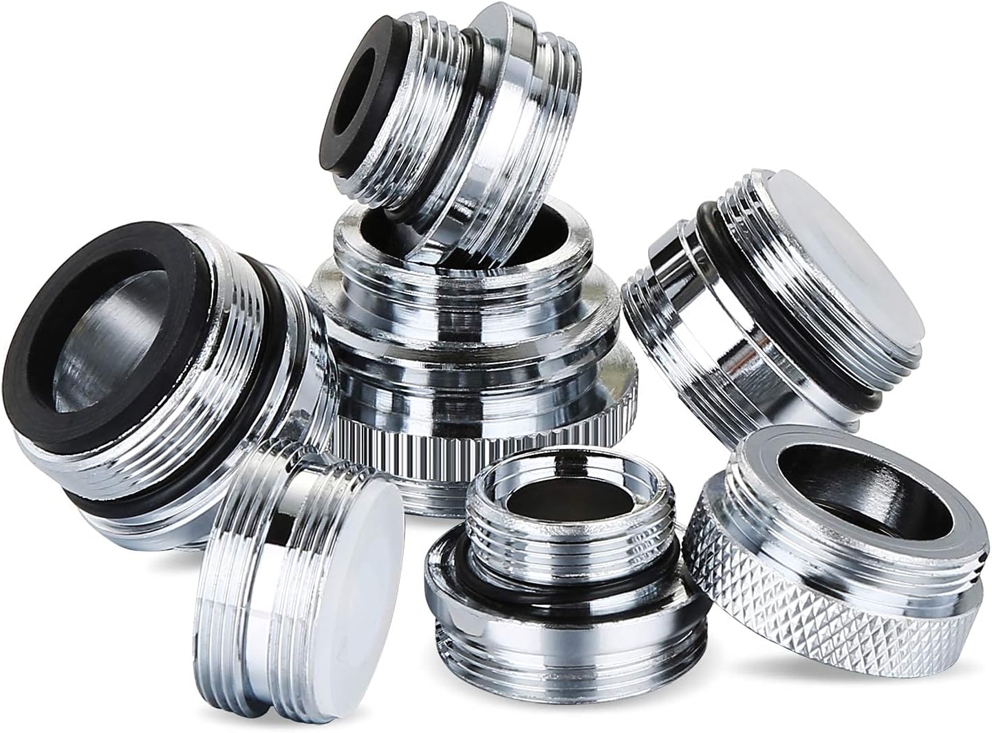 7 PCS Faucet Adapter Kit, Brass Aerator Adapter Set to Connect Garden ...