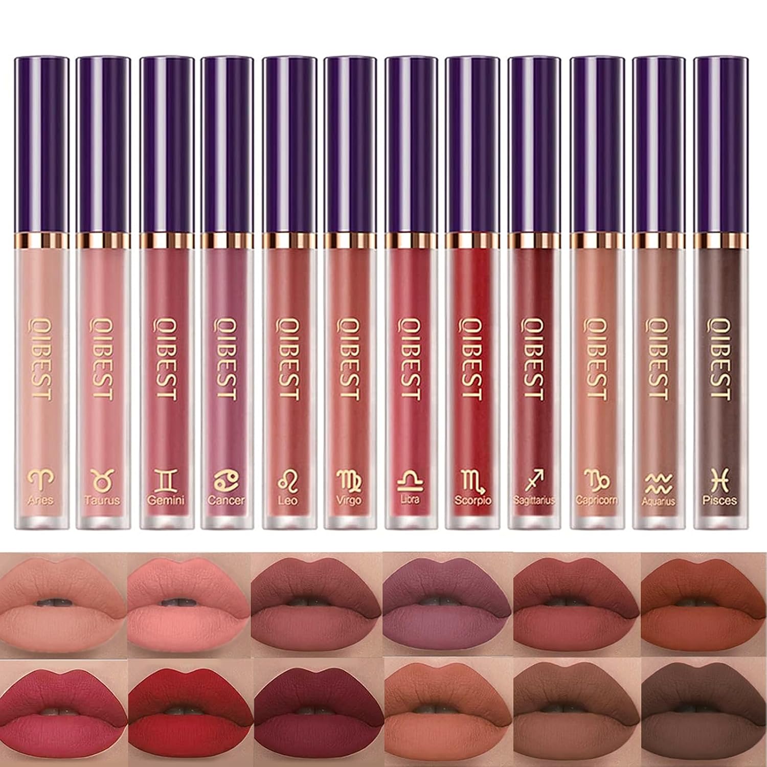 Amazon.com : LuckNest 12Pcs Matte Liquid Lipstick Makeup Set, Long ...