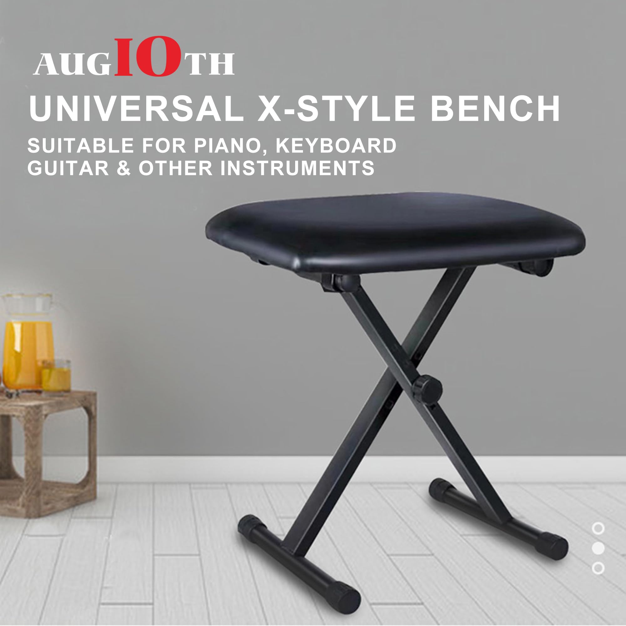 Snapklik.com : Augioth Keyboard Bench X-Style Piano Stool Piano Bench ...