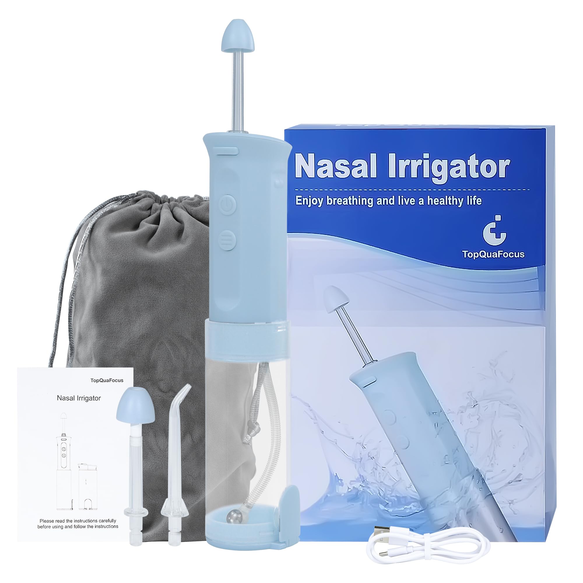 Amazon.com : TopQuaFocus Nasal Irrigation Sinus Rinse System Nasal ...