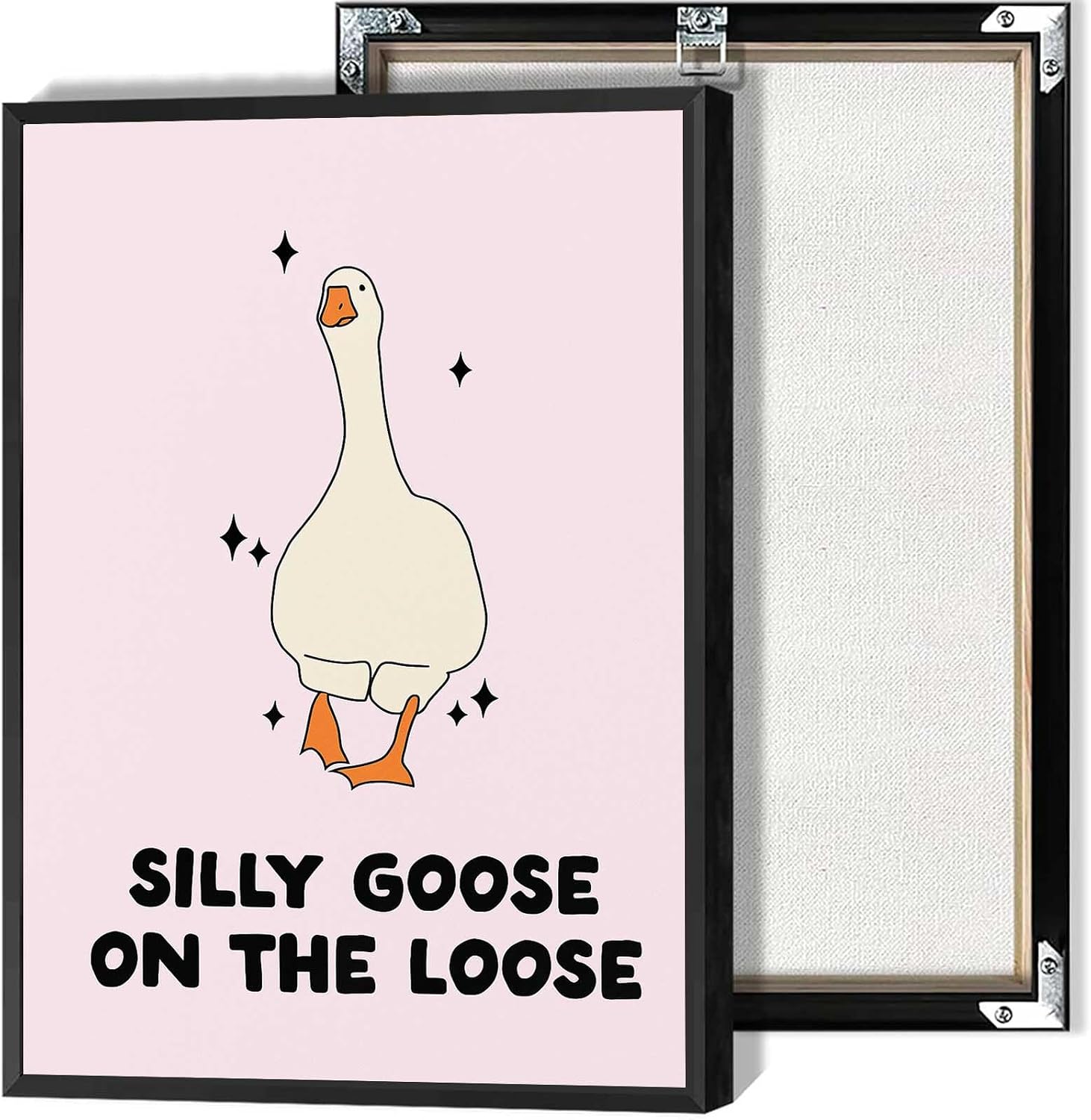 Amazon.com: Silly Goose On The Loose Funny Goose Canvas Wall Art Modern ...