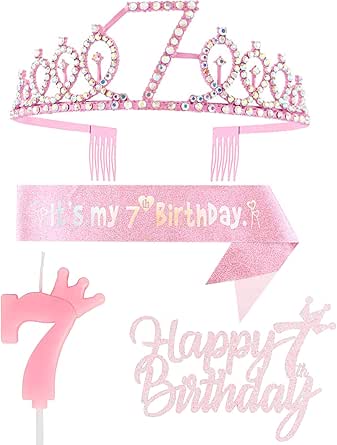 Amazon.com: 7th Birthday Decorations for Girl, Including 7th Birthday ...