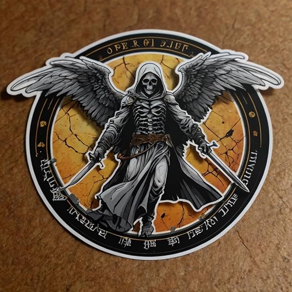 Amazon.com: Angel Death Skull Sticker for Car Vinyl Decal Water Bottle ...
