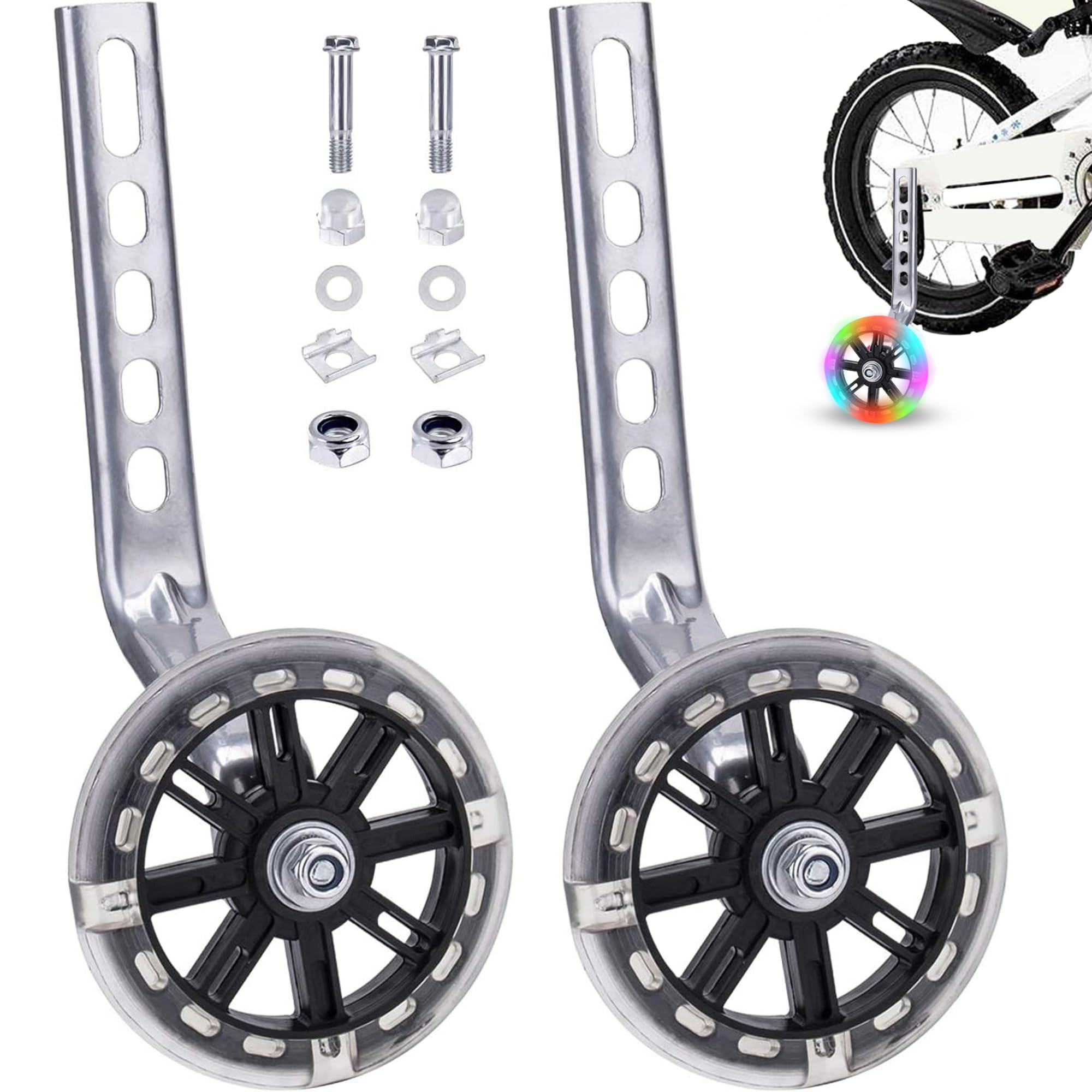 Mehomei Kids Bike Stabilisers for Childs Bike Bicycle Training Wheels ...