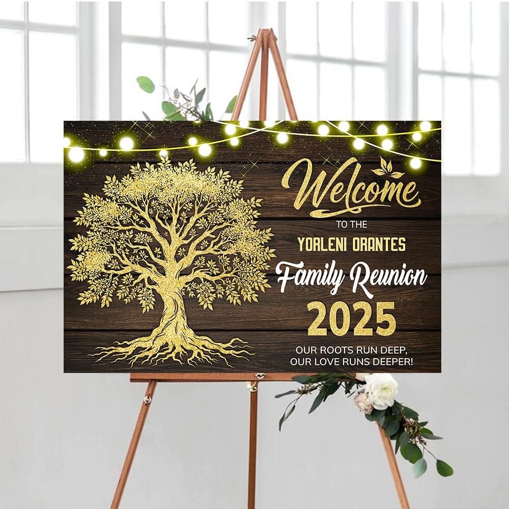 Amazon.com : Personalized family reunion yard sign, 12" x 24 ...
