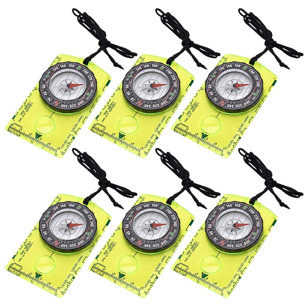Buy Haploon 6 Pcs Hiking Camping Backpacking Compass Boy Scout Compass ...