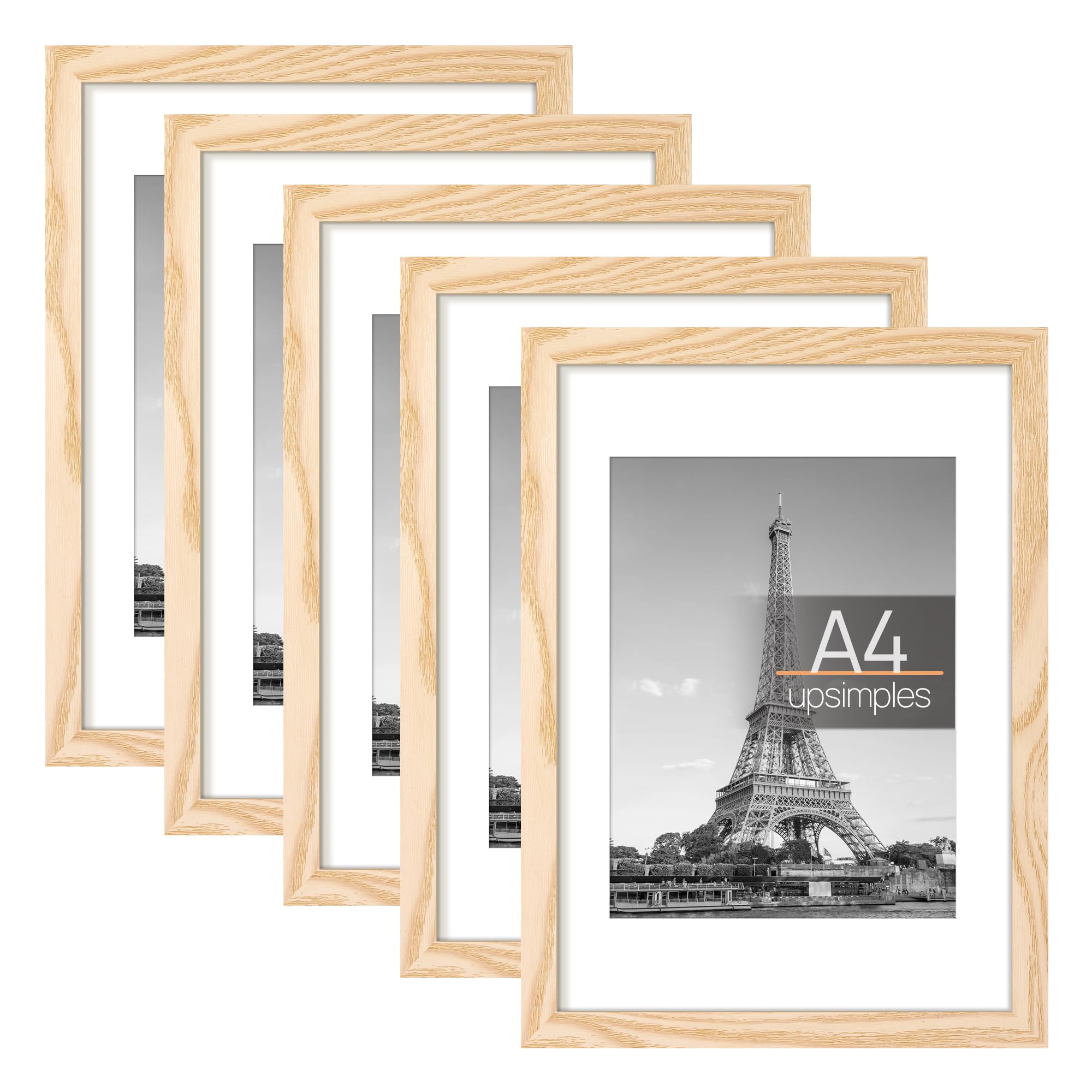 Snapklik.com : Upsimples A4 Picture Frame Set Of 5, Display Pictures 6x8