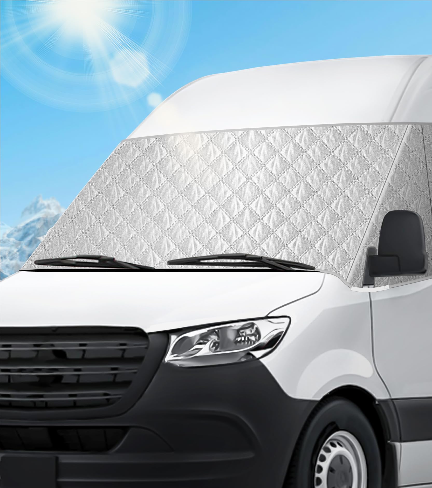 Amazon.com: VANNCAMP Windshield Cover for Mercedes Sprinter 2007-2024 ...