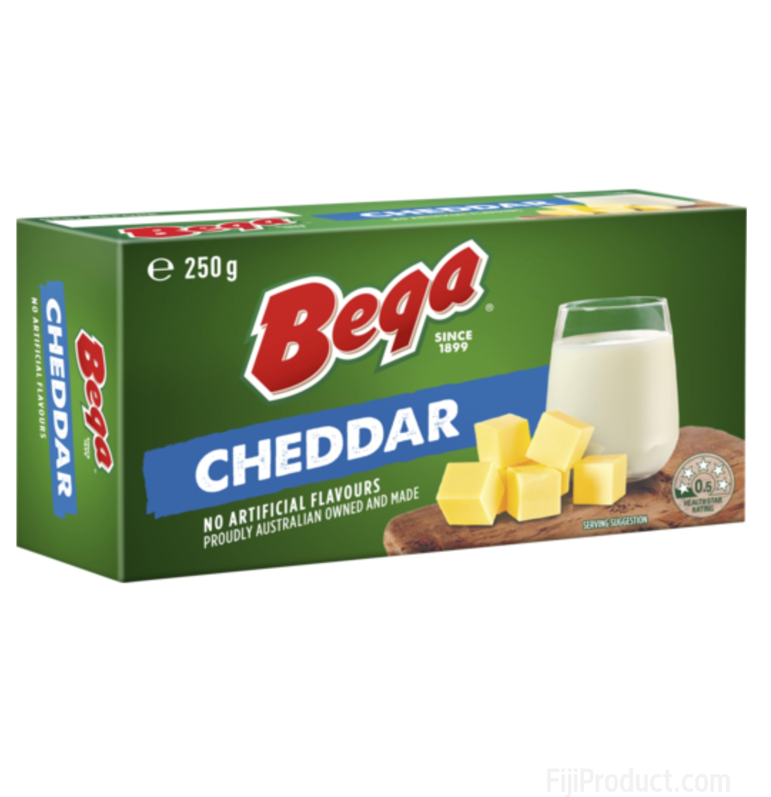 Buy Bega Cheddar Cheese Block (250g) Made from cow milk gives a fresh ...