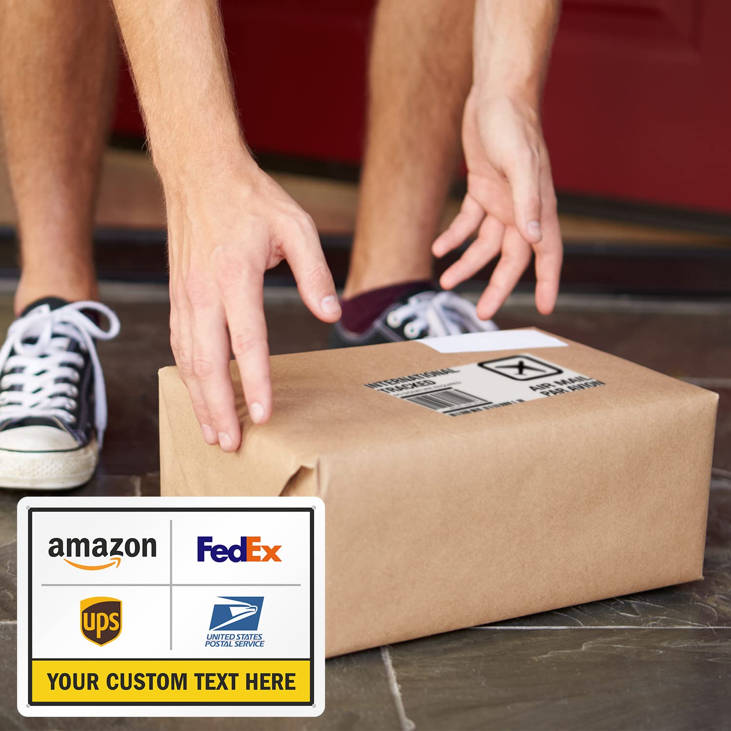 Snapklik.com : SmartSign Custom Package Delivery Sign - 10" X 14", Add ...