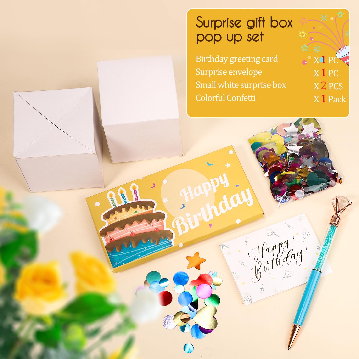 Birthday Confetti Surprise Envelope Card Make It Mine PopBox™ The
