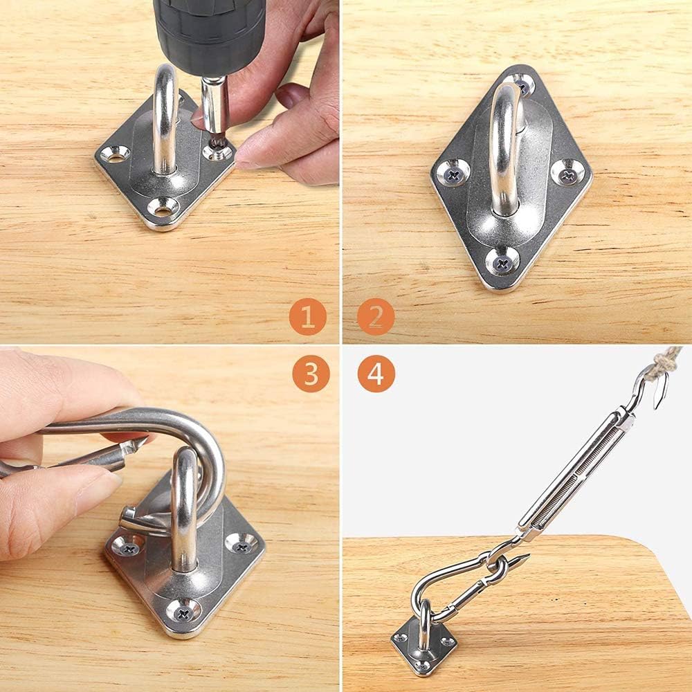 Xinlie Stainless Steel Boat Eye Plate Metal Staple Ring Hook Eye Plate ...