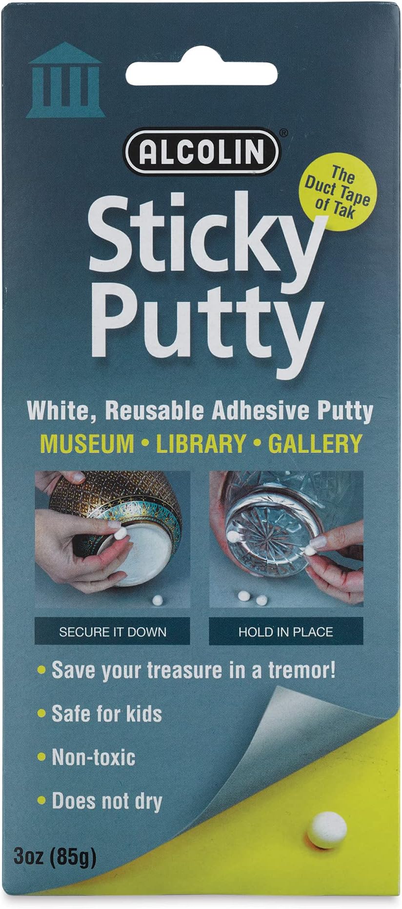 Amazon.com : UHU 99683 Tac Adhesive Putty Removable/Reusable Nontoxic 2 ...