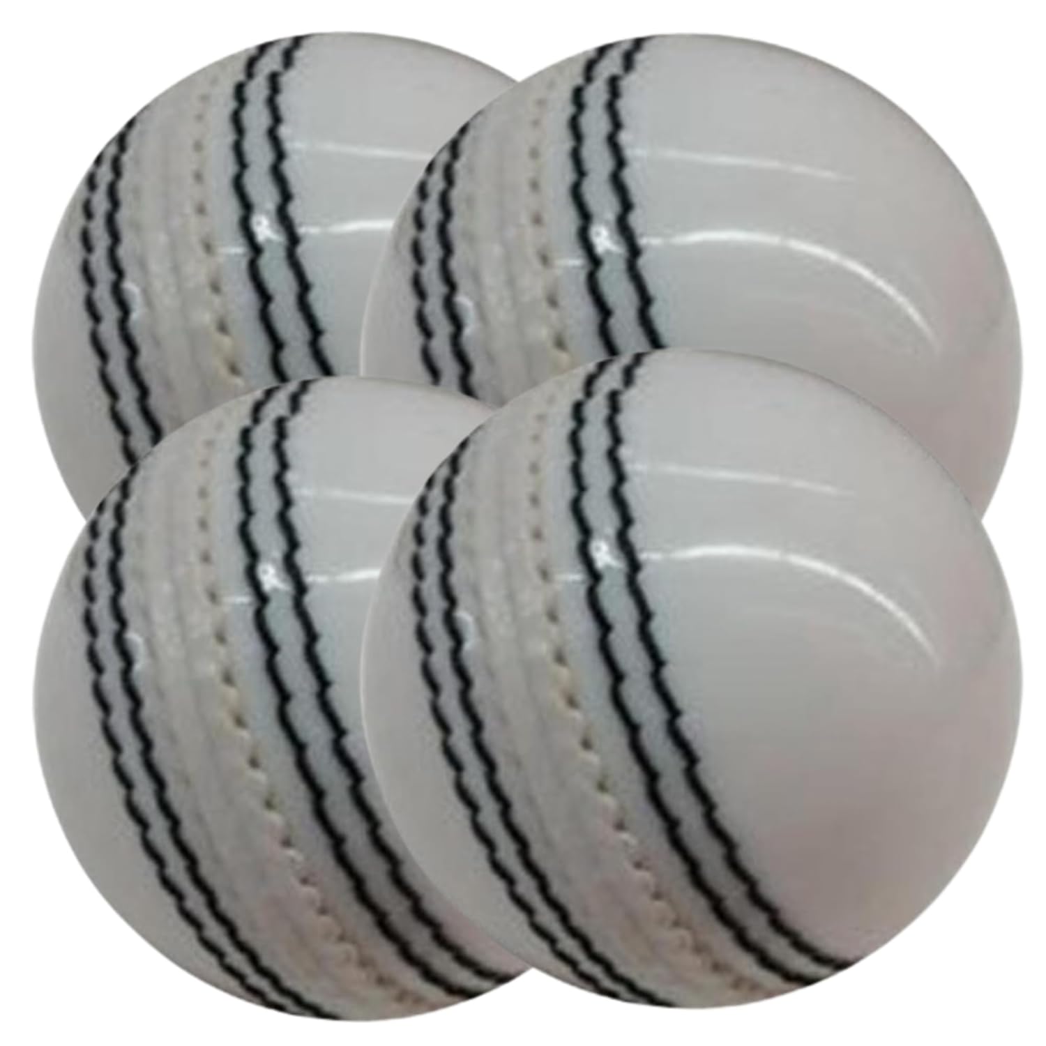 GYM CARE Leather Cricket Ball Four Piece Standard Size Ball Regular ...