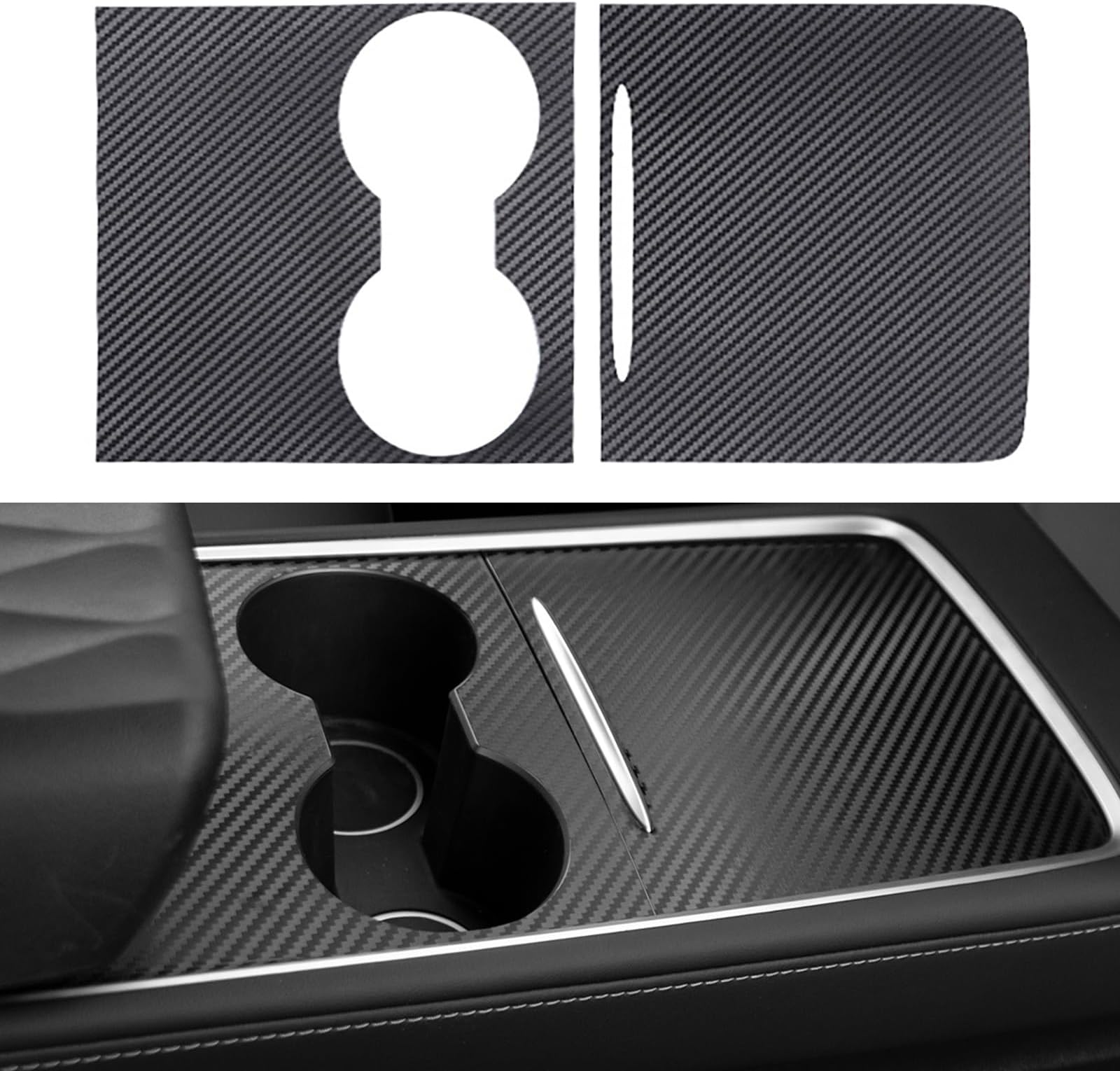 Amazon.com: Tesla Model 3 / Model Y Center Console Wrap - Carbon Fiber ...