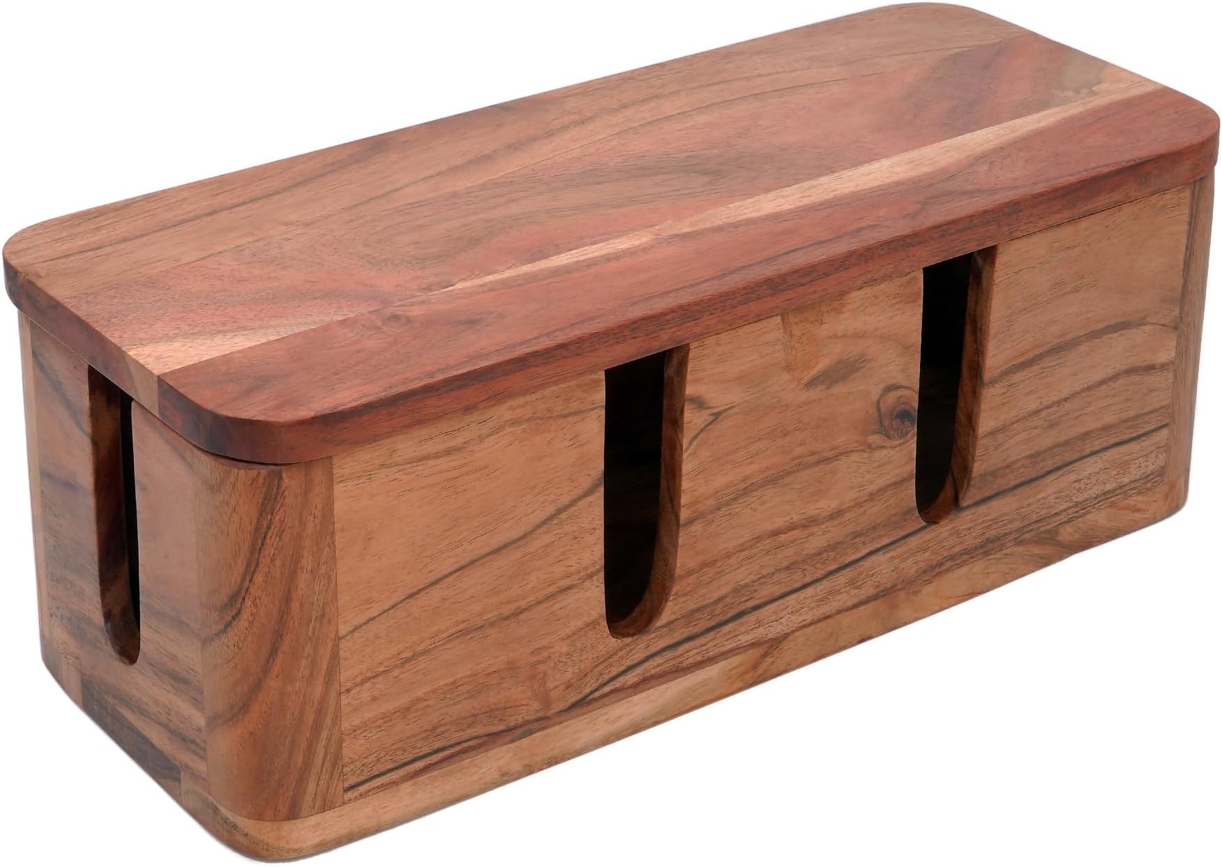 Amazon.com: Changsuo Cable Management Box Wooden Cord Organizer Box for ...