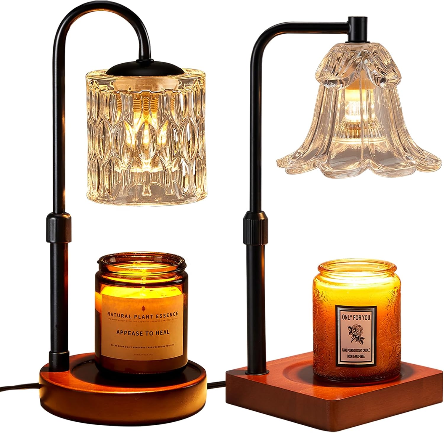 Amazon.com: Briever Candle Warmer Lamp Set of 2, Dimmable With Timer ...