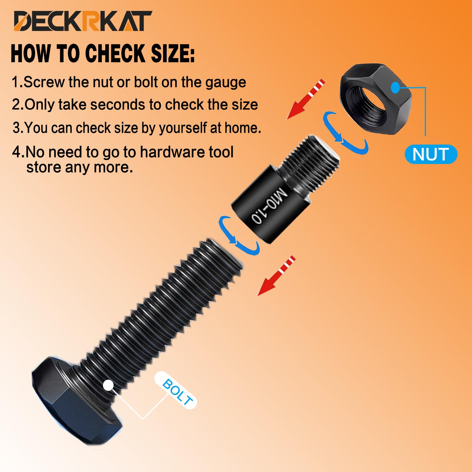 Snapklik.com : Nut And Bolt Thread Checker Set, 26-pc Female & Male ...