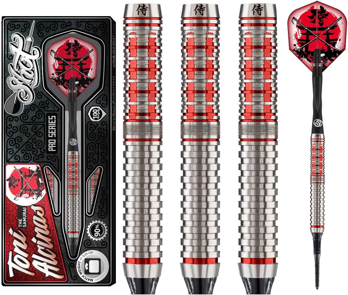 Amazon.com : Shot! Darts Toni Alcinas Samurai Soft Tip Dart Set 90% ...
