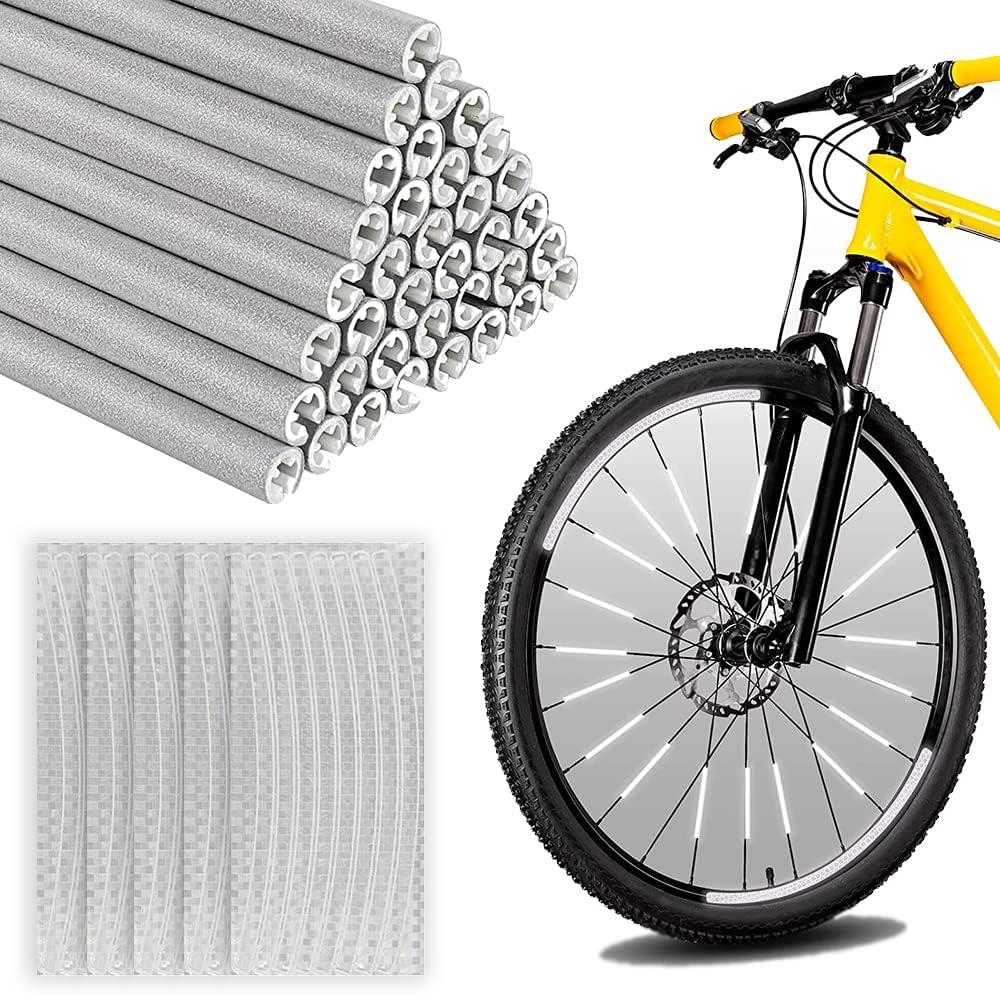 YiFENCHEN 36 Pcs Bike Spoke Reflector Clip Tube Bike Wheel Spoke ...
