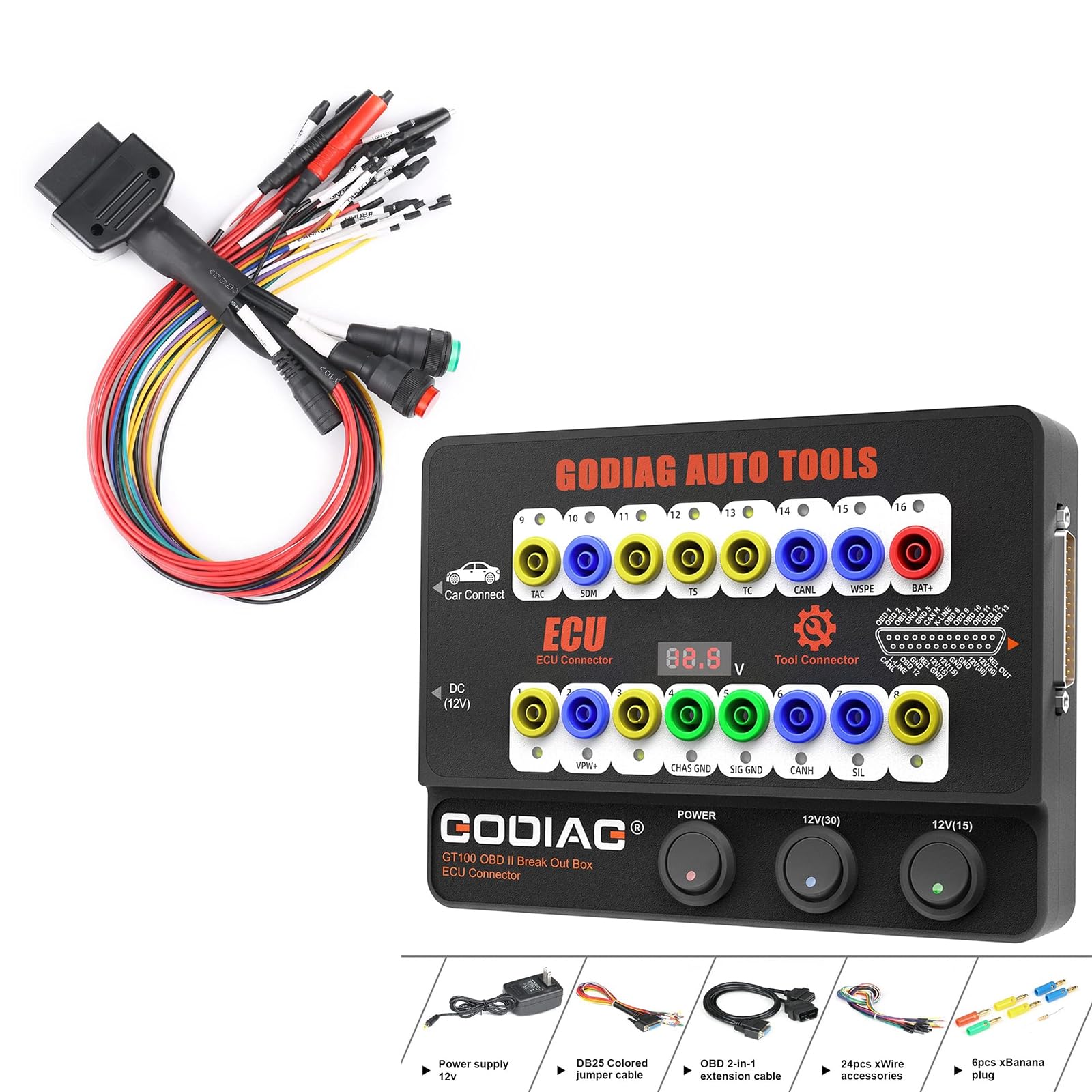 Amazon.com: GODIAG GT100 Automotive Tools OBD II Breakout Box & GODIAG ...