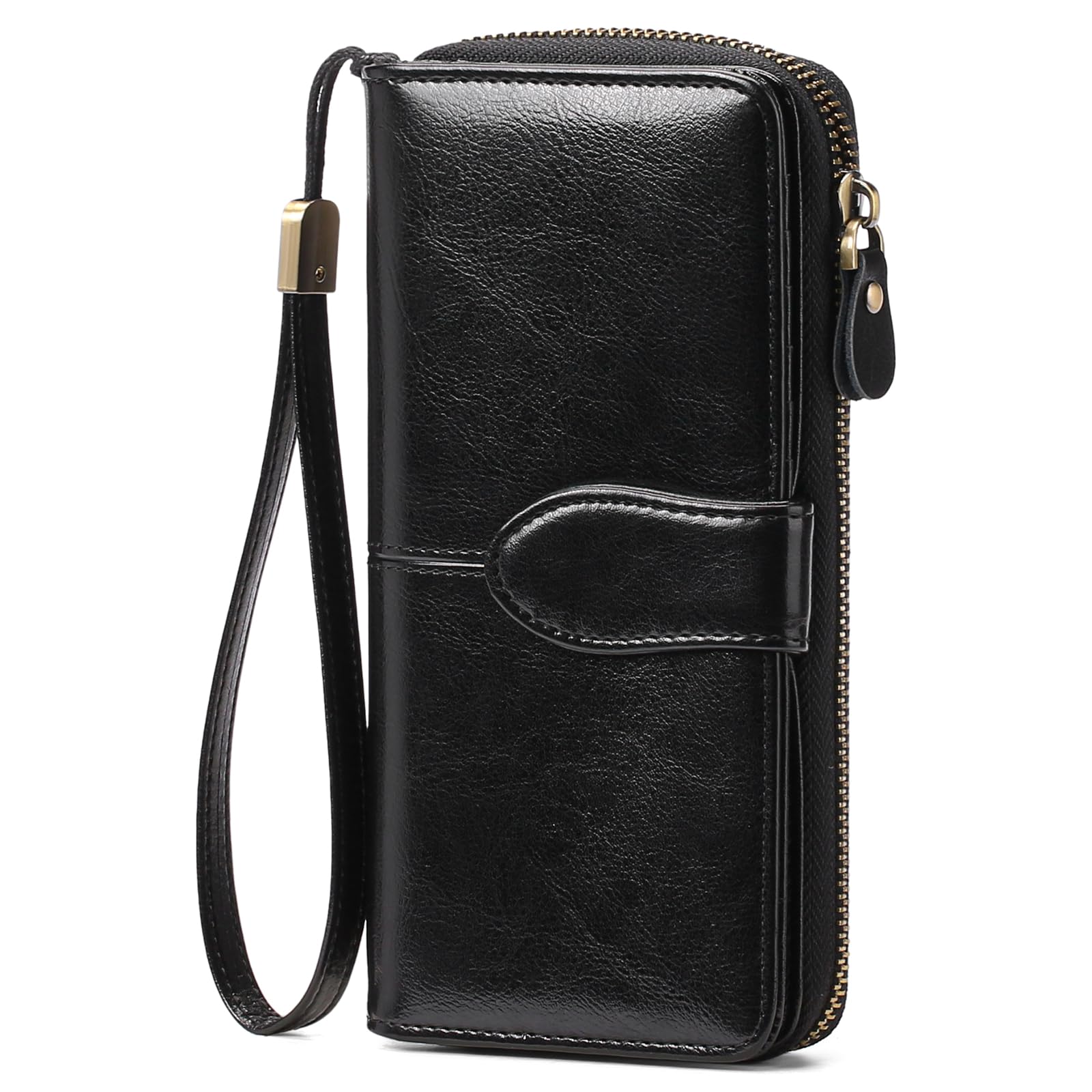 Amazon.com: GAEKEAO Wallet for Women Clutch RFID Blocking Leather ...