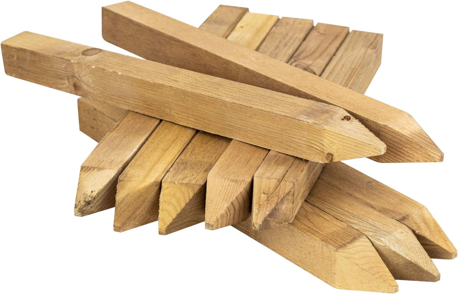 RUDDINGS WOOD Pack of 3 x Galvanised Metal Log Roll Stakes Border ...