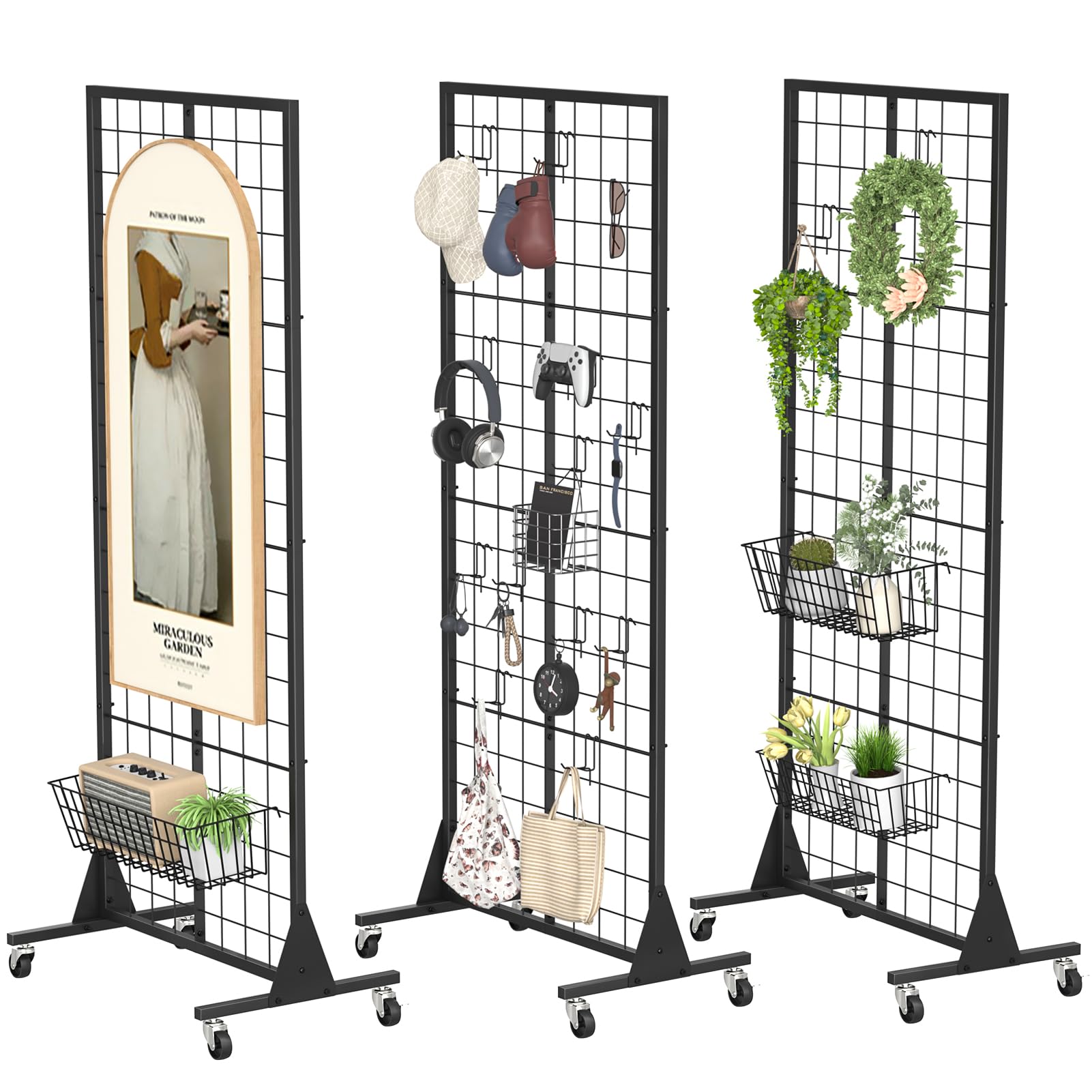 Snapklik.com : SPACECARE Gridwall Panel Display Stand 2.1 X 5.5 Ft ...