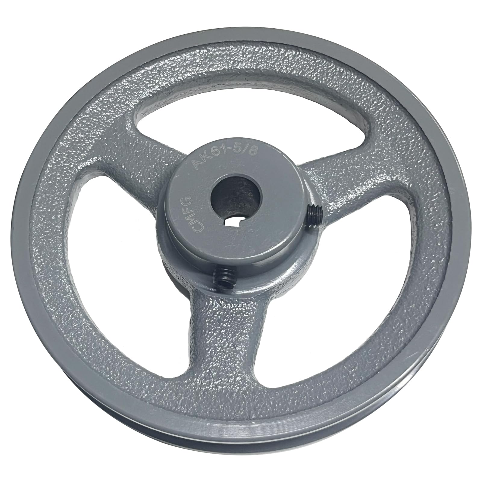 Motor With Pulley AK61-5/8 V-Belt Pulley - 5/8" Bore 5.95" OD Cast Iron ...