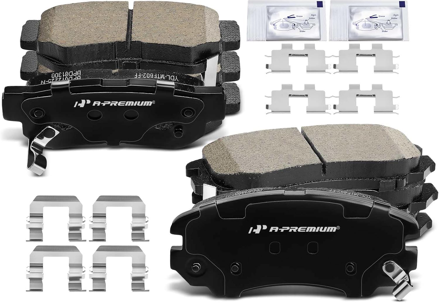 Amazon.com: A-Premium Front and Rear Ceramic Disc Brake Pads Set ...