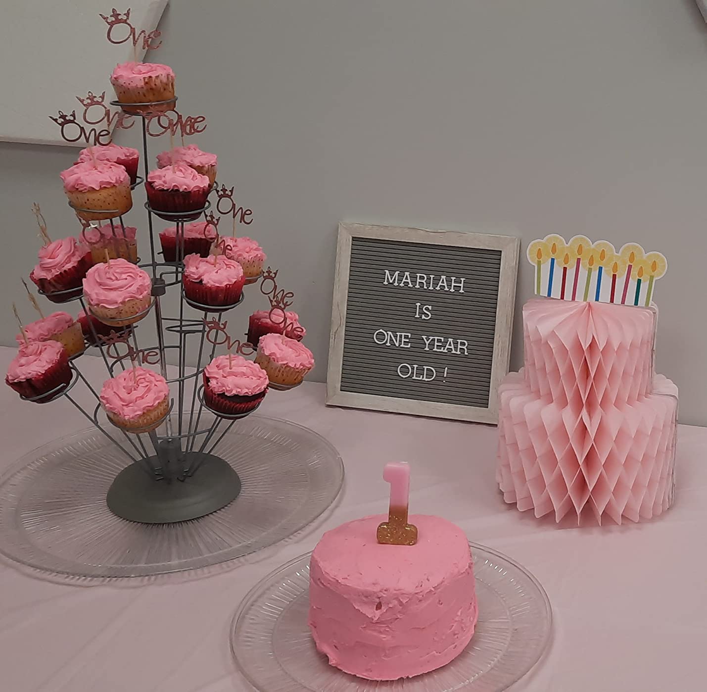 $1/mo - Finance Talking Tables Pink Number 4 Candle with Gold Glitter ...