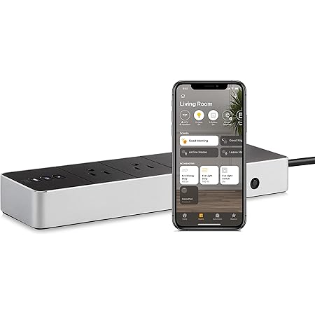 Eve Energy Strip - Apple HomeKit Smart Home Triple Outlet & Power Meter ...