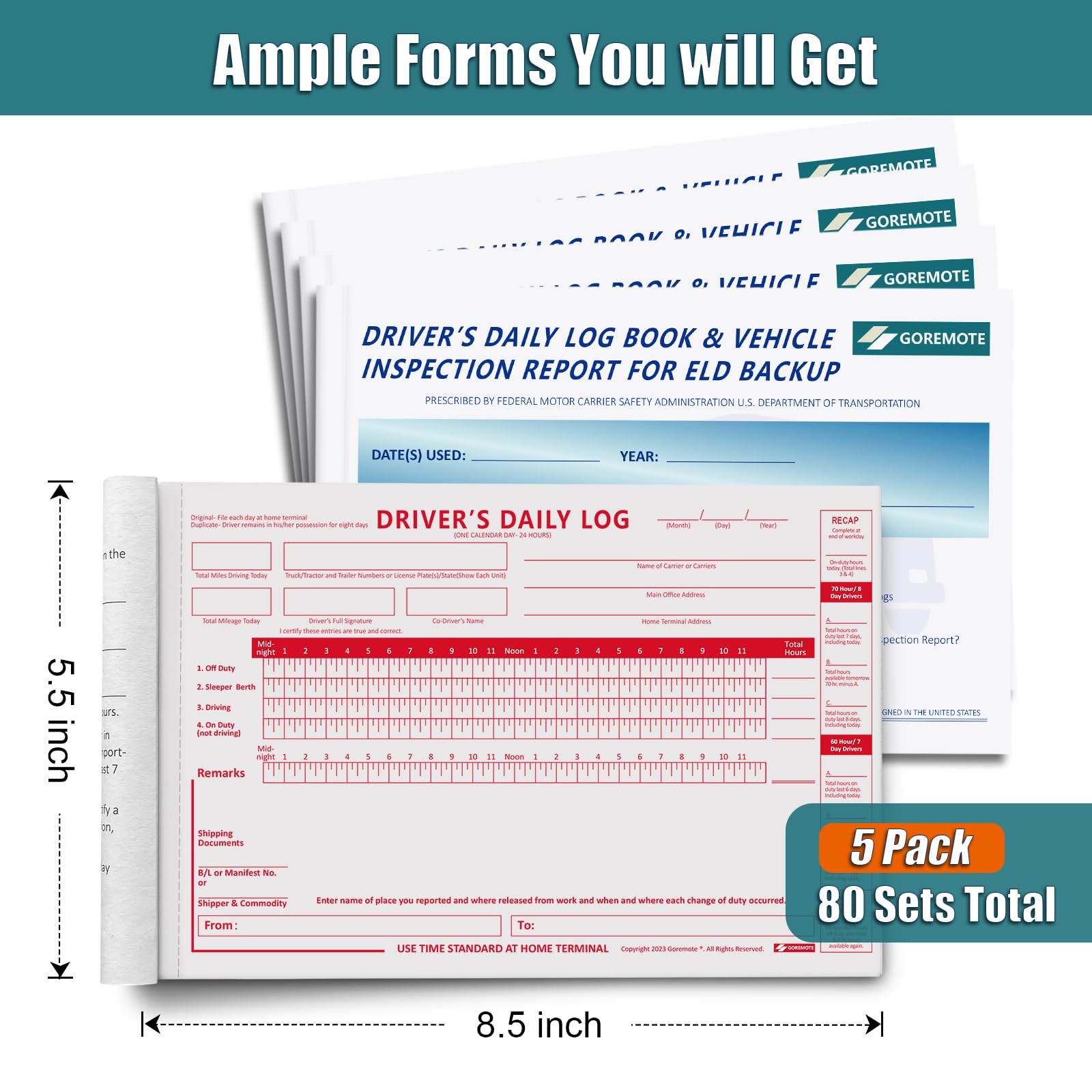 Pilot Logbook Snapklik.co : 10 Pack Detailed Driver Vehicle Inspection ...