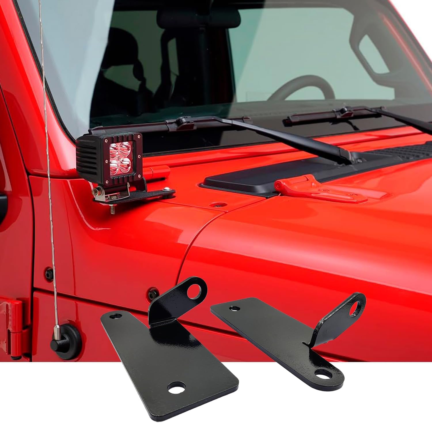 Amazon.com: ETL INDUSTRIE Dual A Pillar Light Brackets - Windshield ...