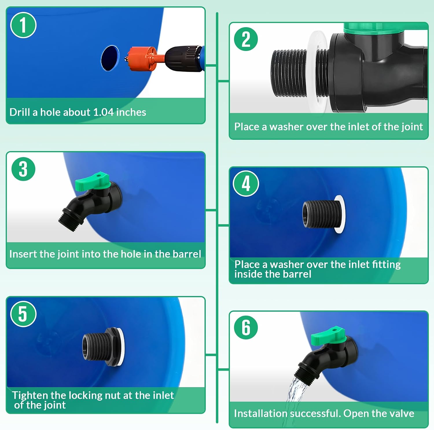Plastics Rain Barrel Spigot, High Flow Valve Core, Philippines | Ubuy