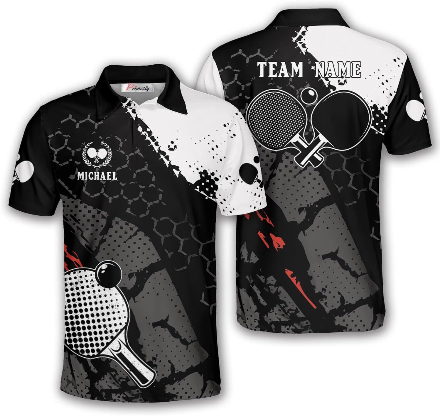Amazon.com: PRIMESTY Custom Table Tennis Shirt, Personalized Table ...