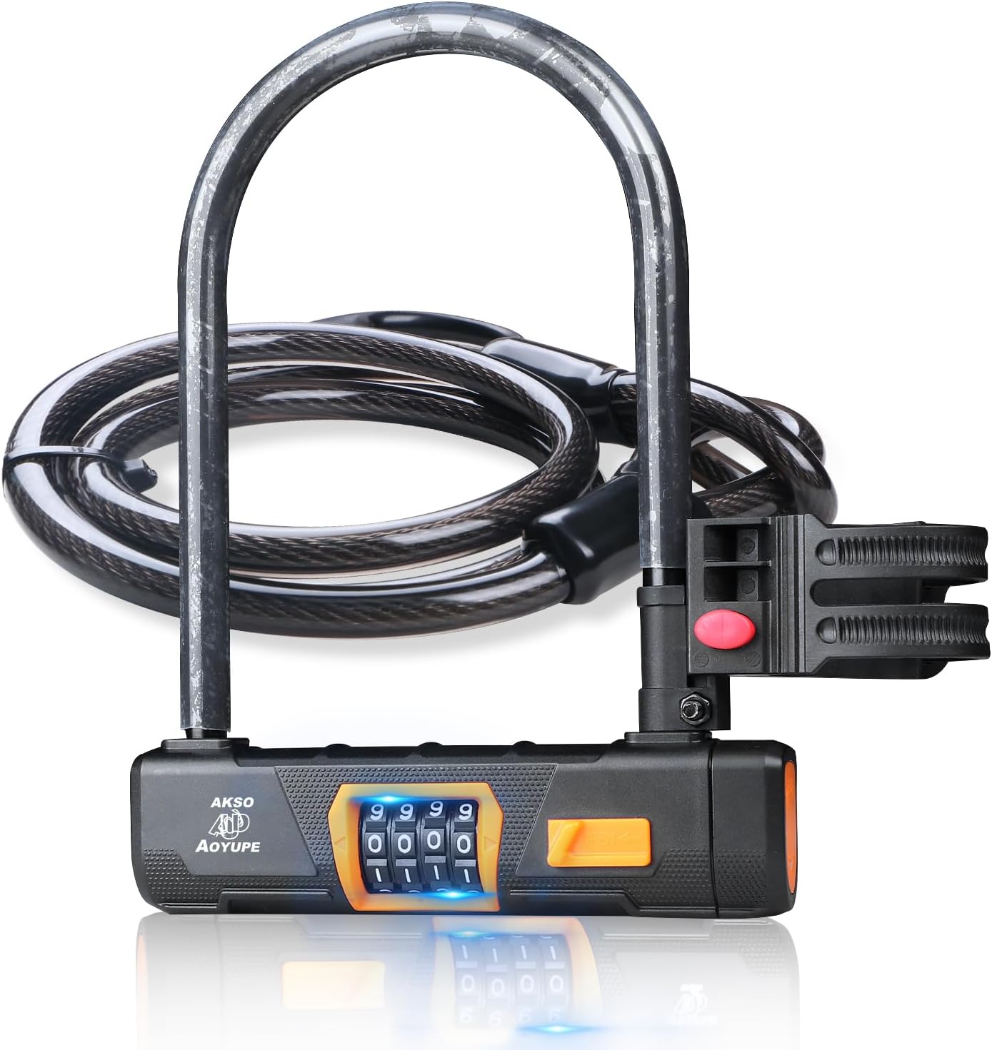 Amazon.com: Akso Aoyupe Bright Black Silicone 4-Digit Resettable ...