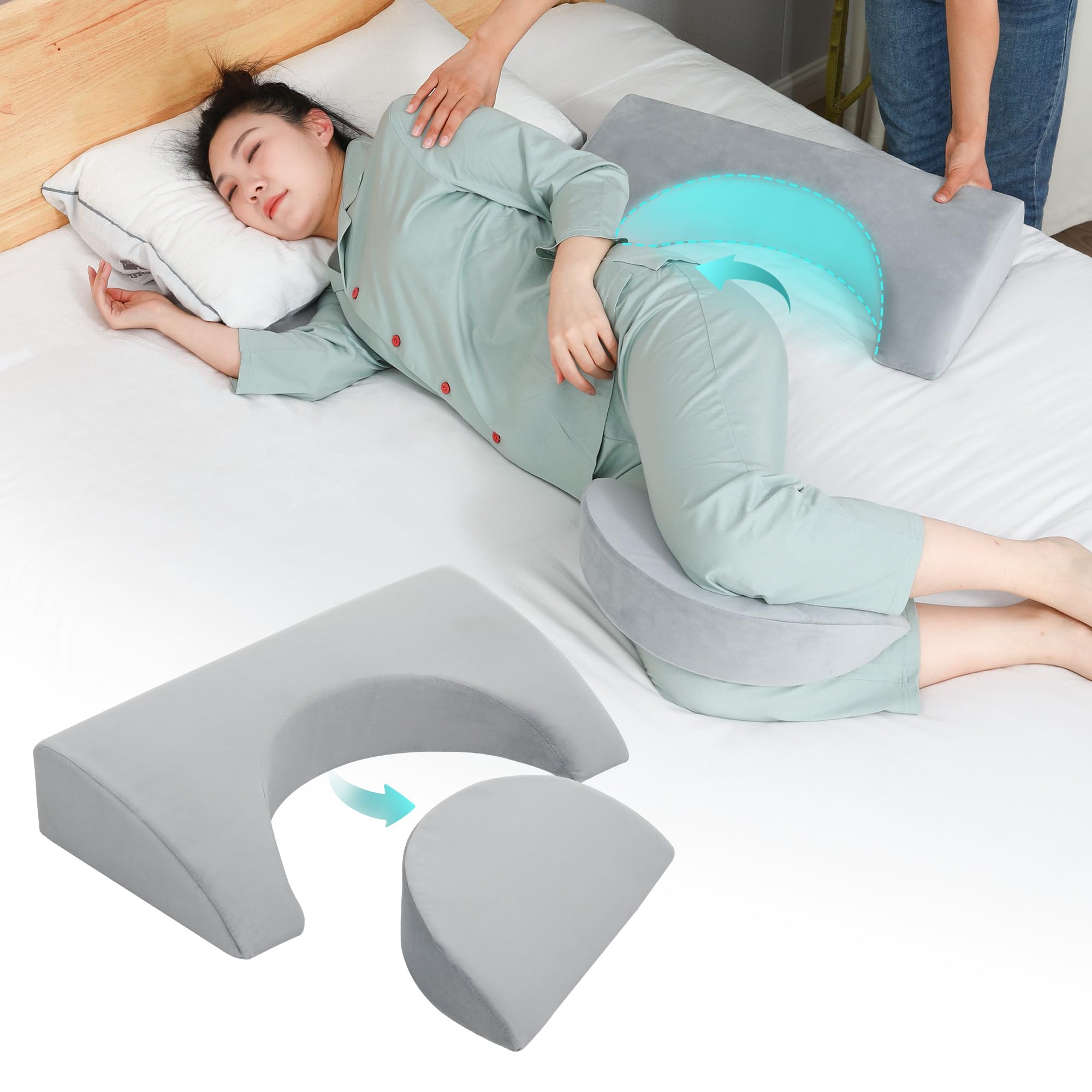 Amazon.com: JFNoraiva Wedge Pillow for Side Sleeping, Bedsore Pressure ...