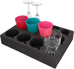 cartrend Caravan Glass and Cup Holder, Protects Against Breakage and ...