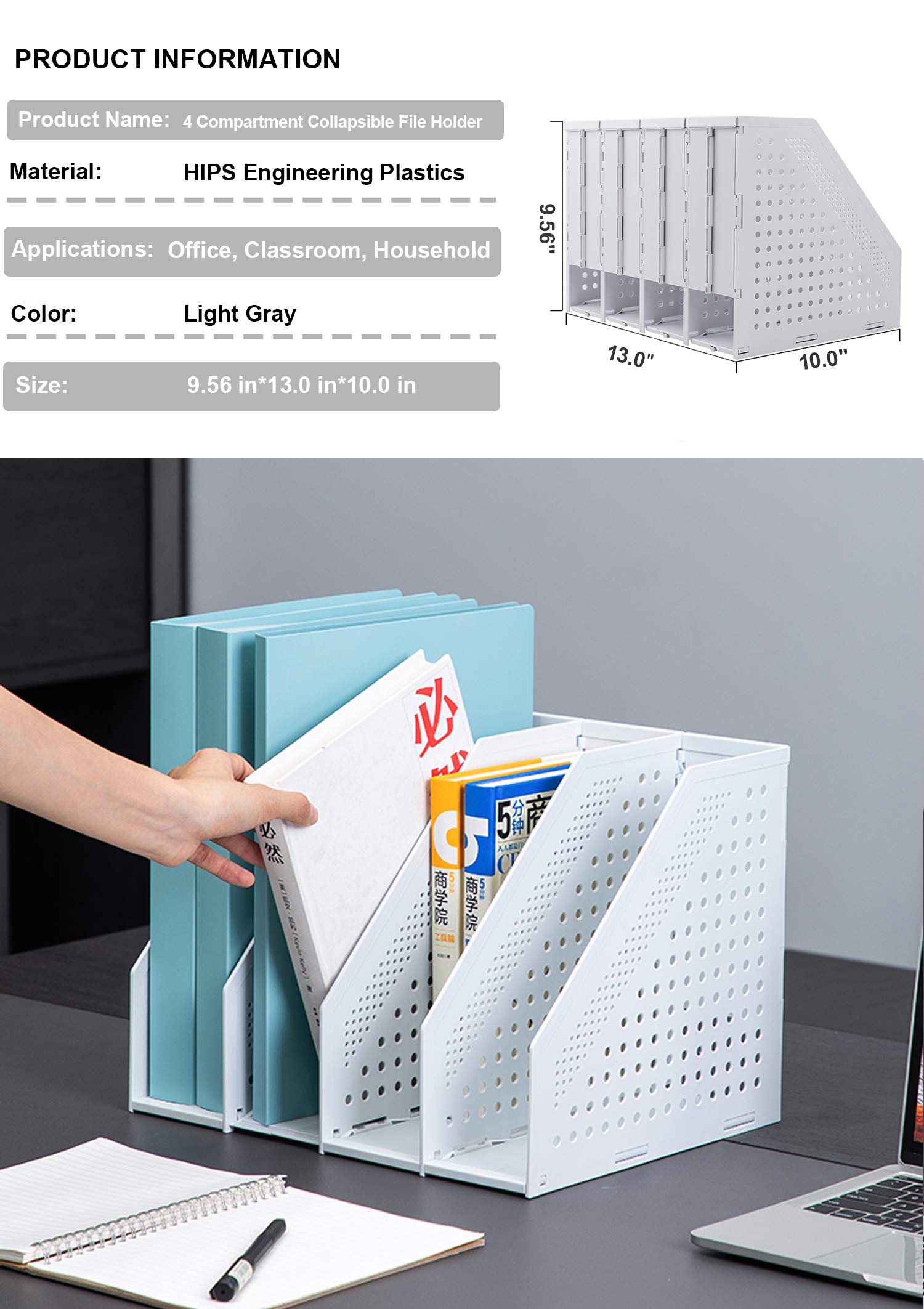 Snapklik.com : Leven Collapsible Magazine File Holder/Desk Organizer ...