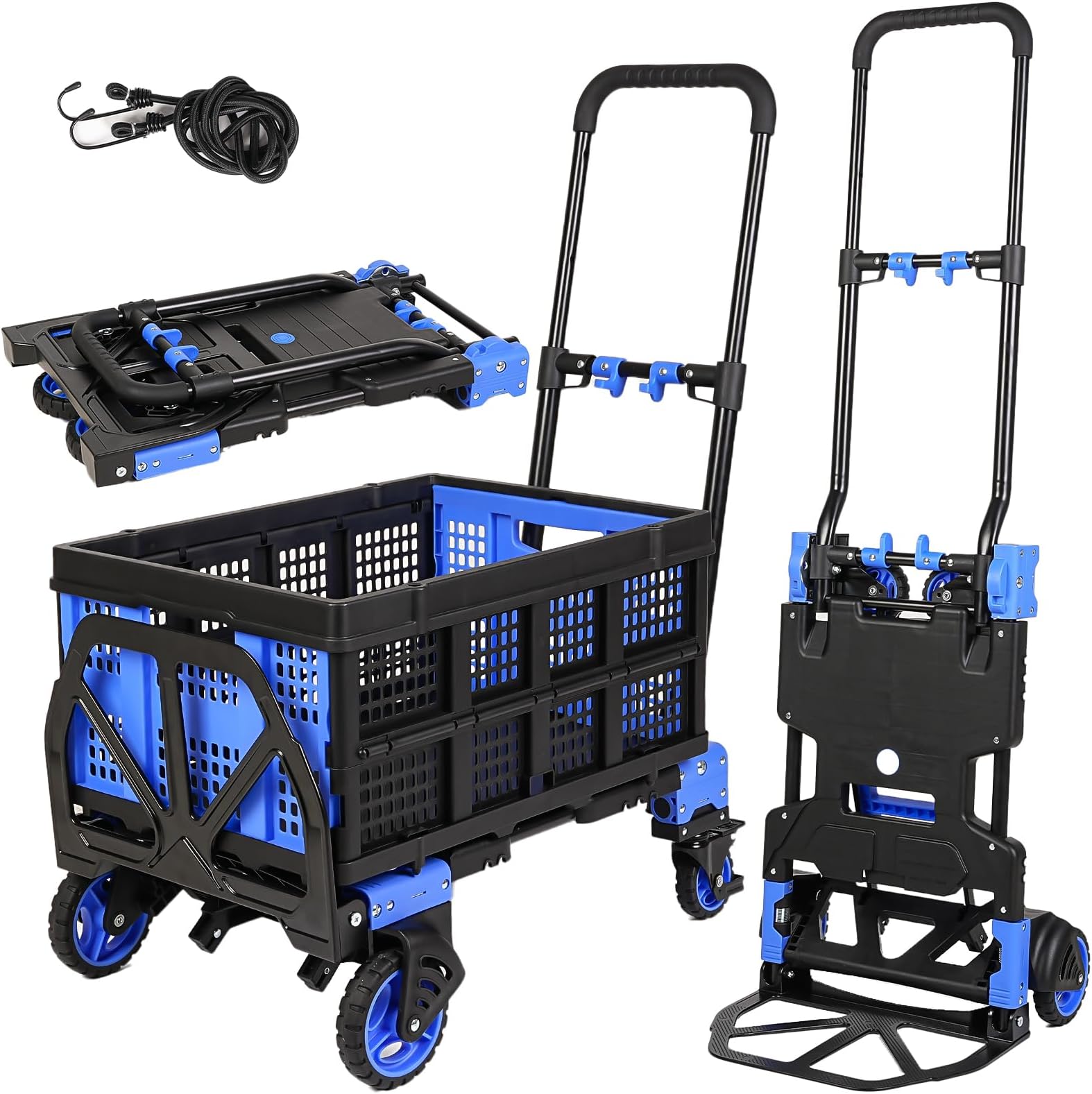 Amazon.com: ITEFDTUTNE 2 in 1 Folding Hand Truck Dolly with Basket ...