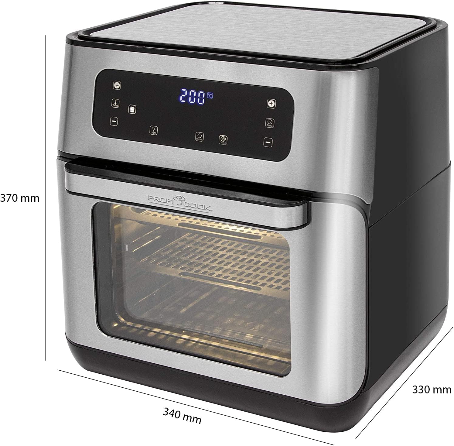 Profi Cook PC-FR 1200 H Hot Air Fryer, 1500W - Black Instruction Manual
